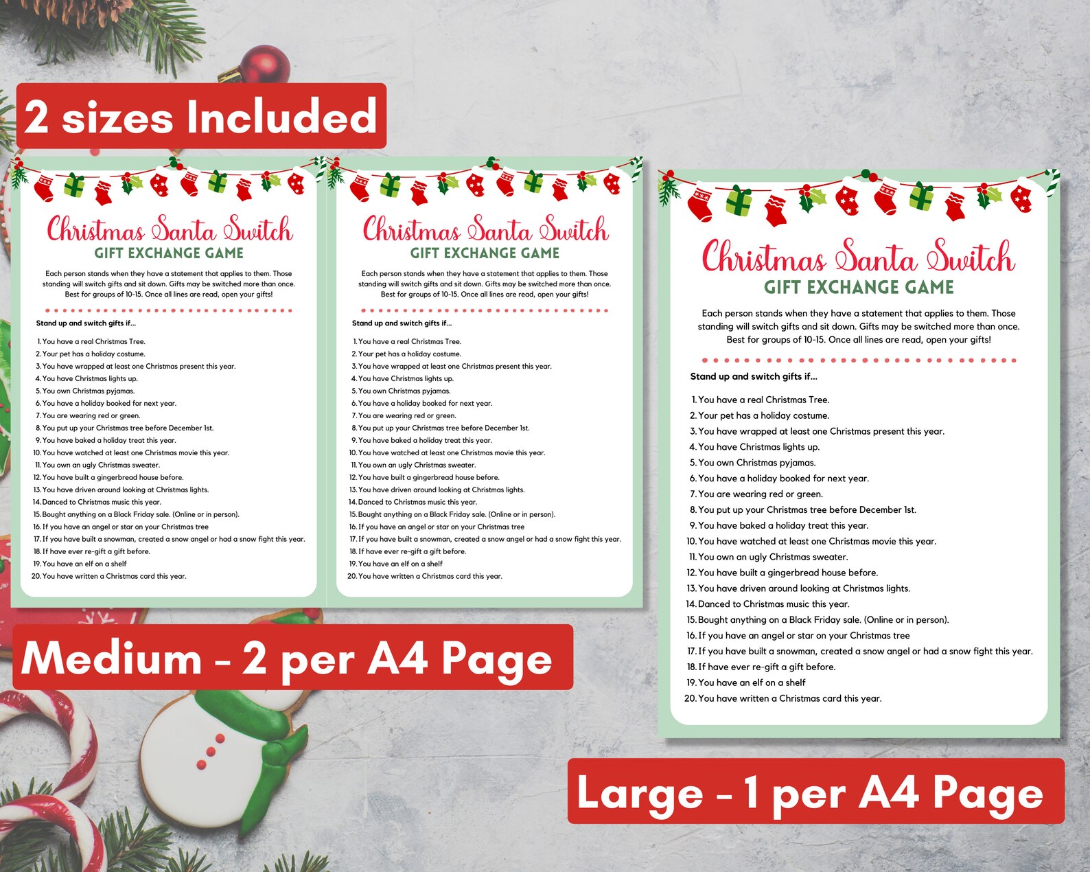 Santa Switch Game, Gift Exchange Game, Gift Swap Game, Pass the Parcel ...