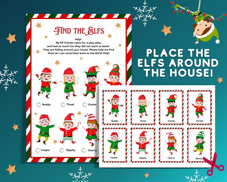 Elf Scavenger Hunt, Christmas Scavenger Hunt, Kids Scavenger Hunt, Elf ...
