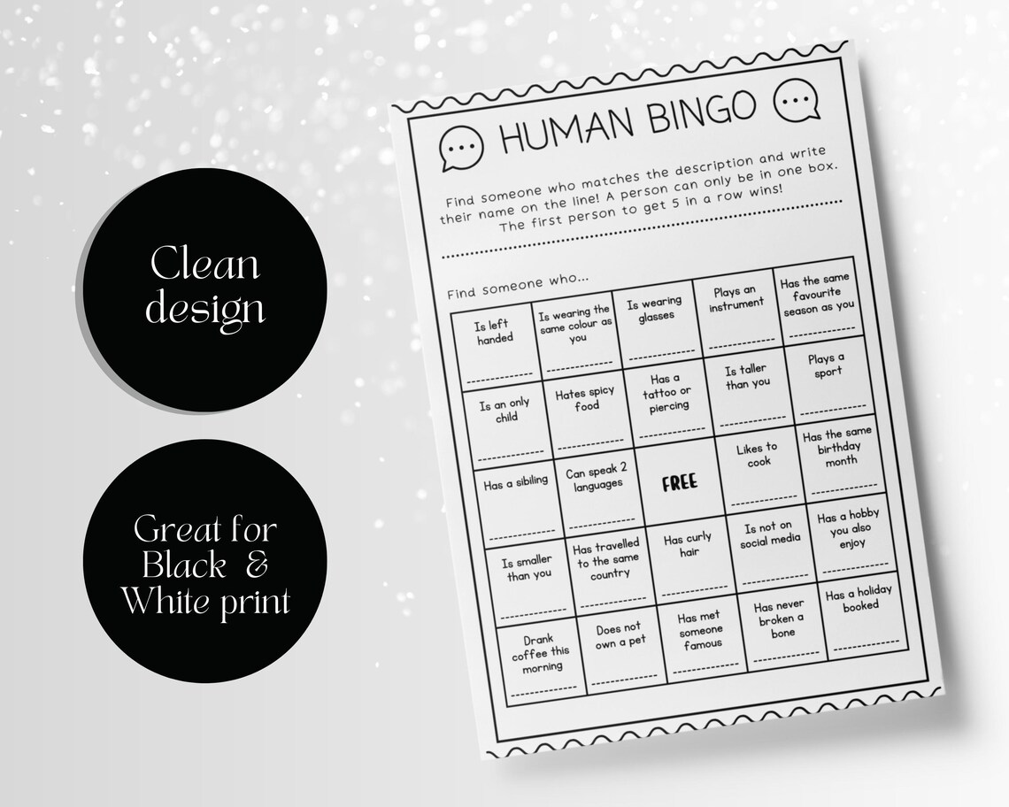 Icebreakers Games Bundle Team Building Games Human Bingo - Etsy UK