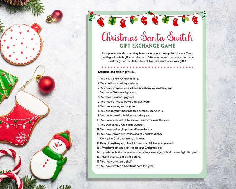 Santa Switch Game, Gift Exchange Game, Gift Swap Game, Pass the Parcel ...