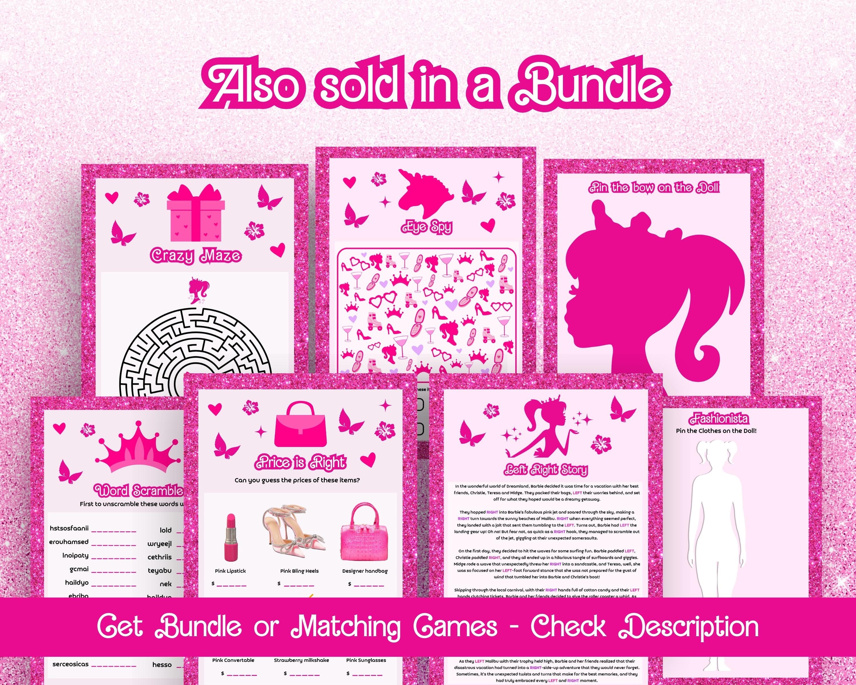 Pink Party, Price is Right, Doll Party, Pink Birthday Games, Girly ...