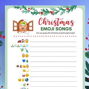 Christmas Song Emoji Quiz, Emoji Pictionary Game, Christmas Party Game ...