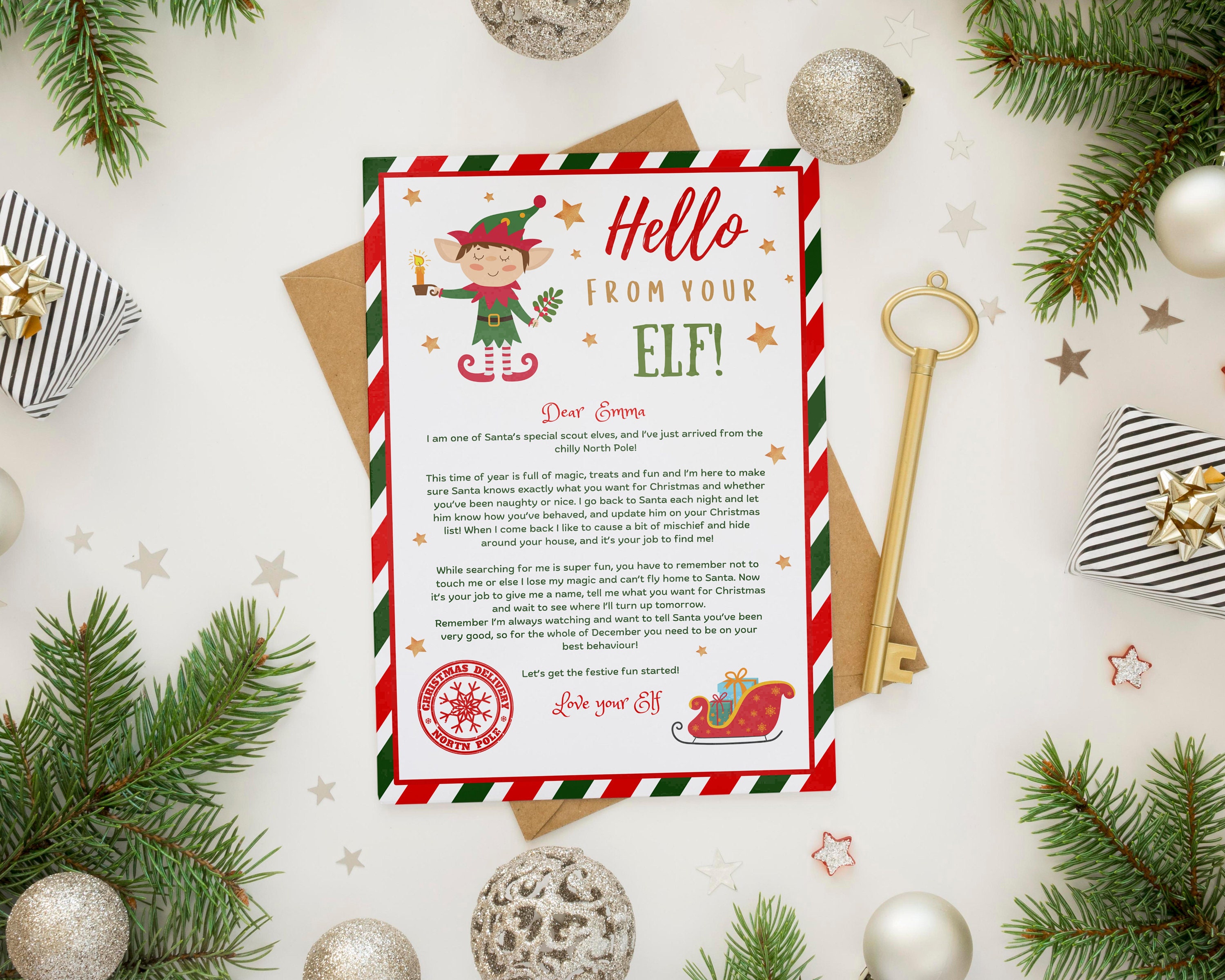 Elf Arrival Letter, Elf Goodbye Letter, Elf Letter, Departure Letter ...