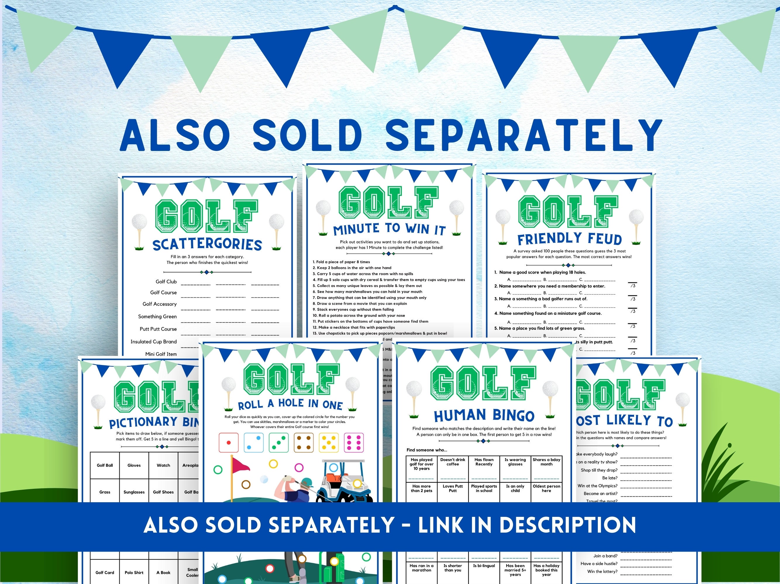 Editable Golf Party Games, Golf Activities, Golf Watch Party, Golf ...