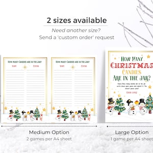 Christmas Candy Guessing Game, Guess How Many Candies in Jar, How Many ...