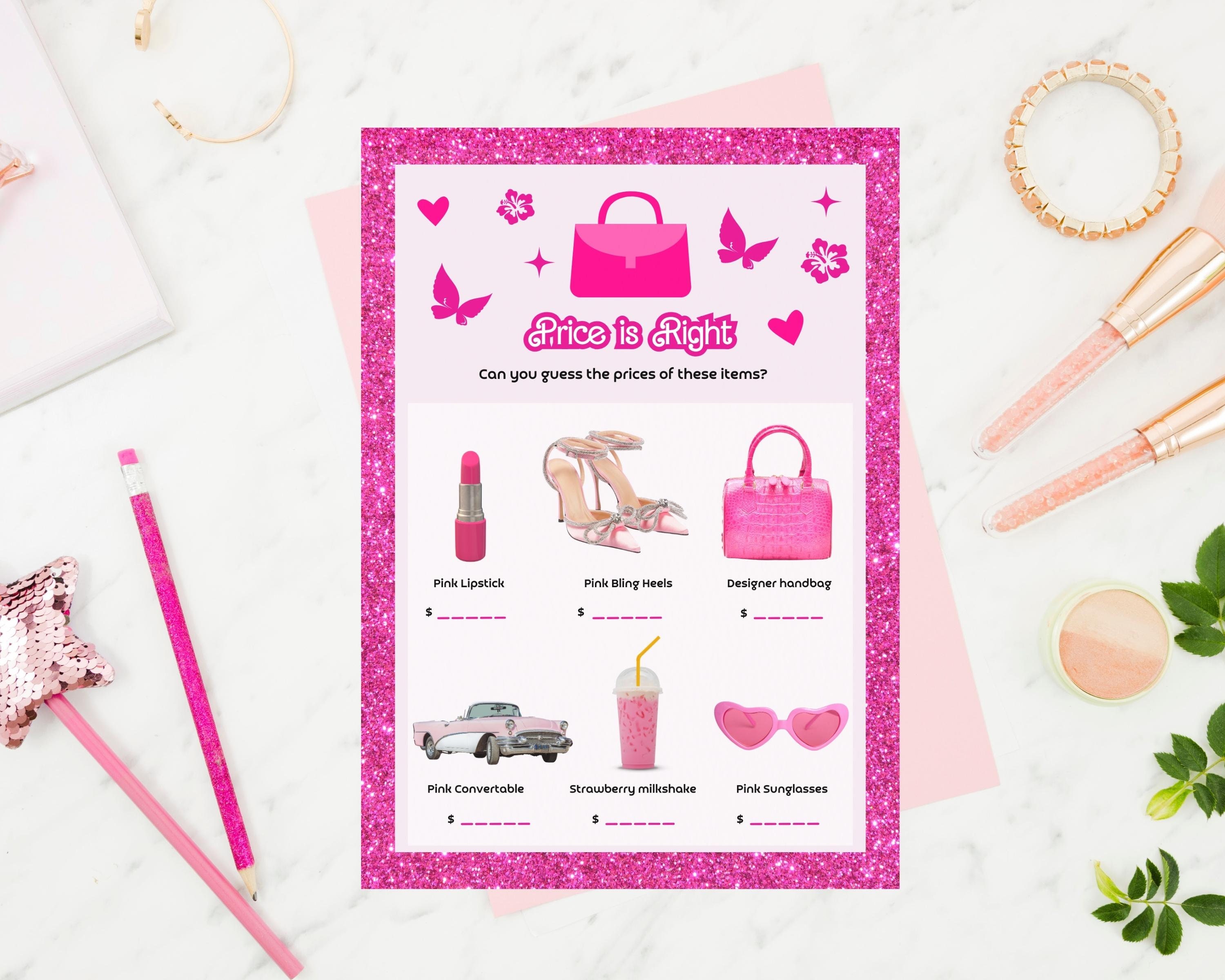 Pink Party, Price is Right, Doll Party, Pink Birthday Games, Girly ...