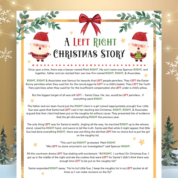 Left Right Story Game Office Party - Etsy