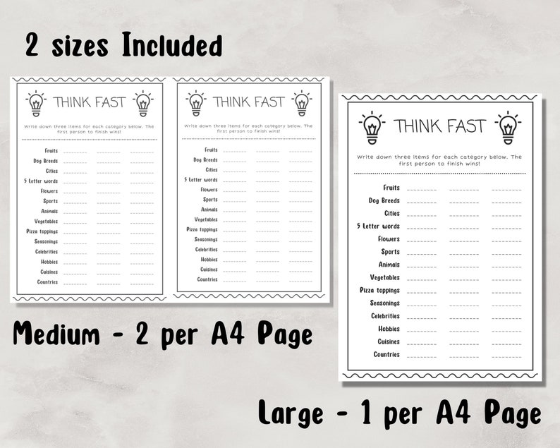 Think Fast Game, Family Party Games, Get to Know, Icebreaker, Meet and ...