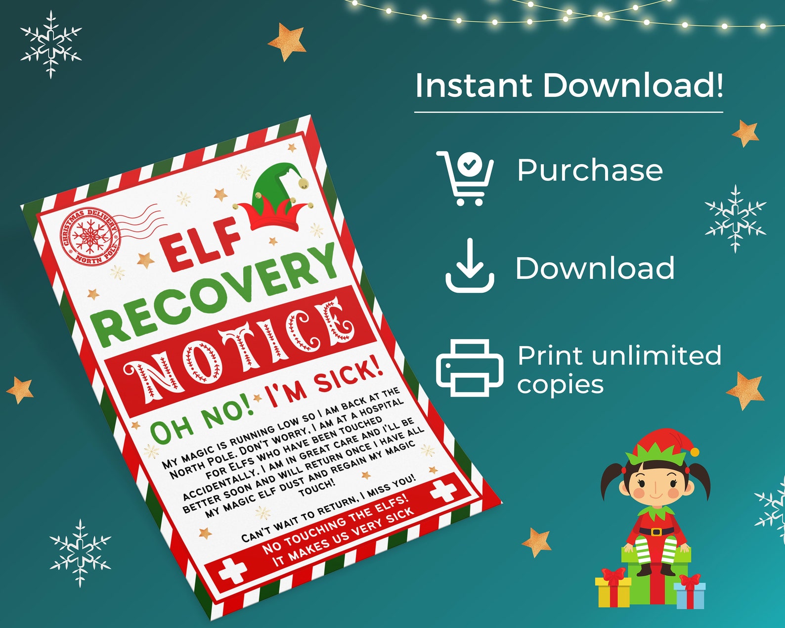 Elf Recovery Letter, Elf Notice Letter, Elf Activities, Elf Printable ...