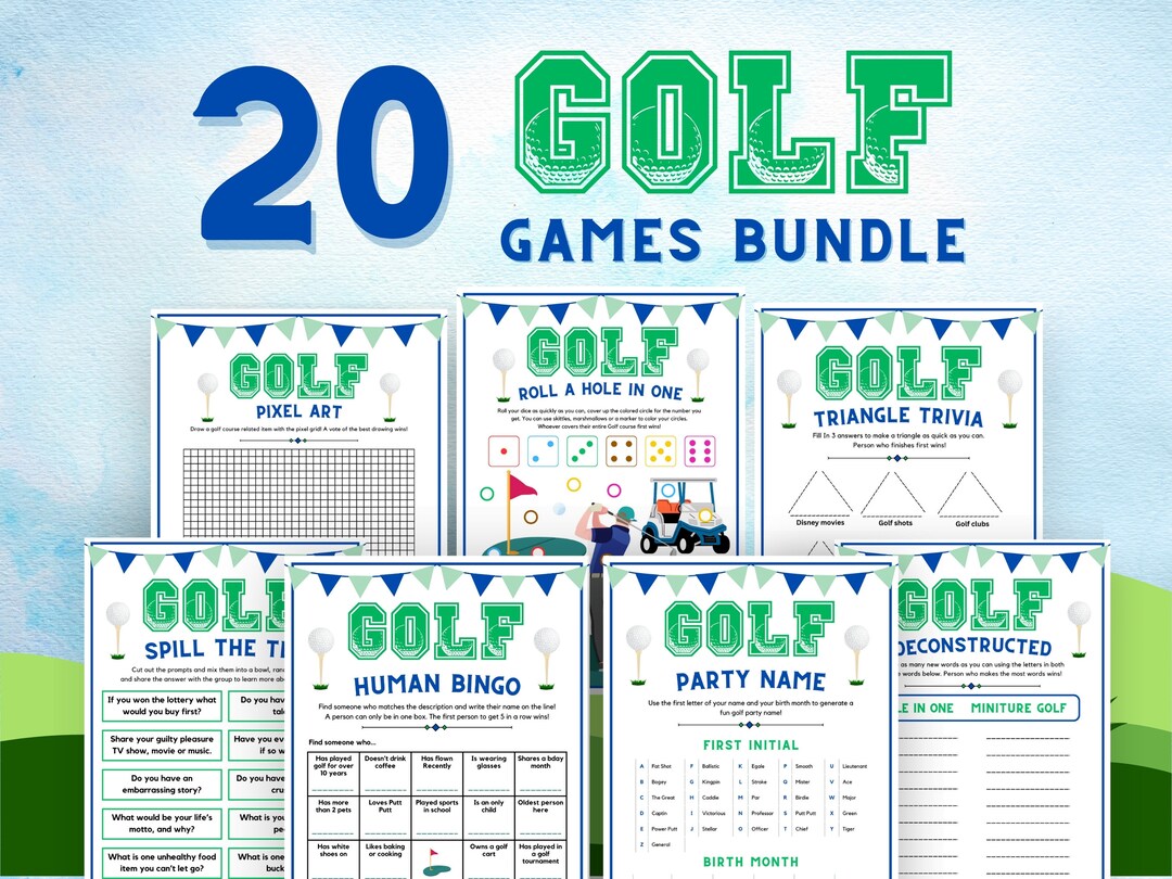 Editable Golf Party Games, Golf Activities, Golf Watch Party, Golf ...