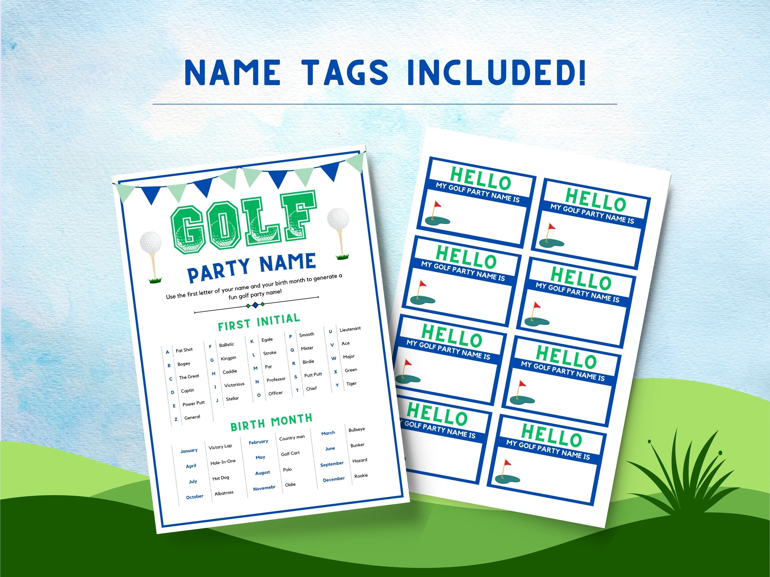 Editable Golf Party Games, Golf Activities, Golf Watch Party, Golf ...