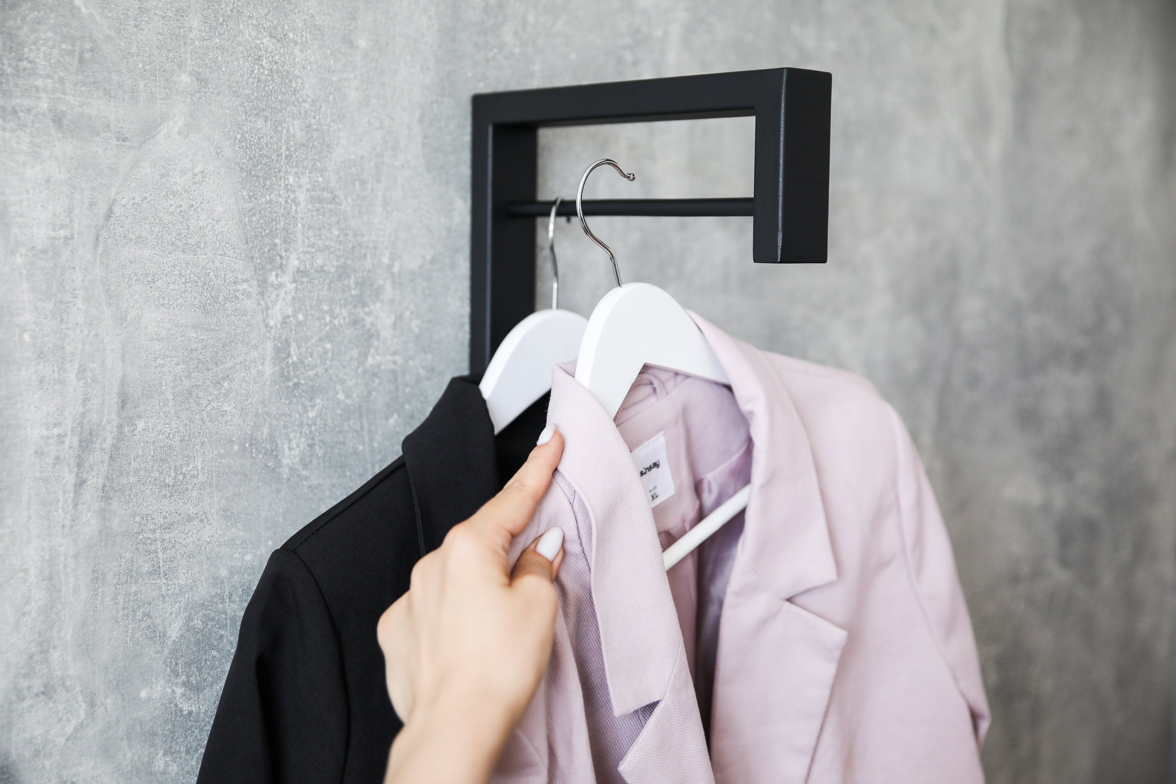 Metal Wall Mount Laundry Valet: Mudroom Coat Rack - Etsy