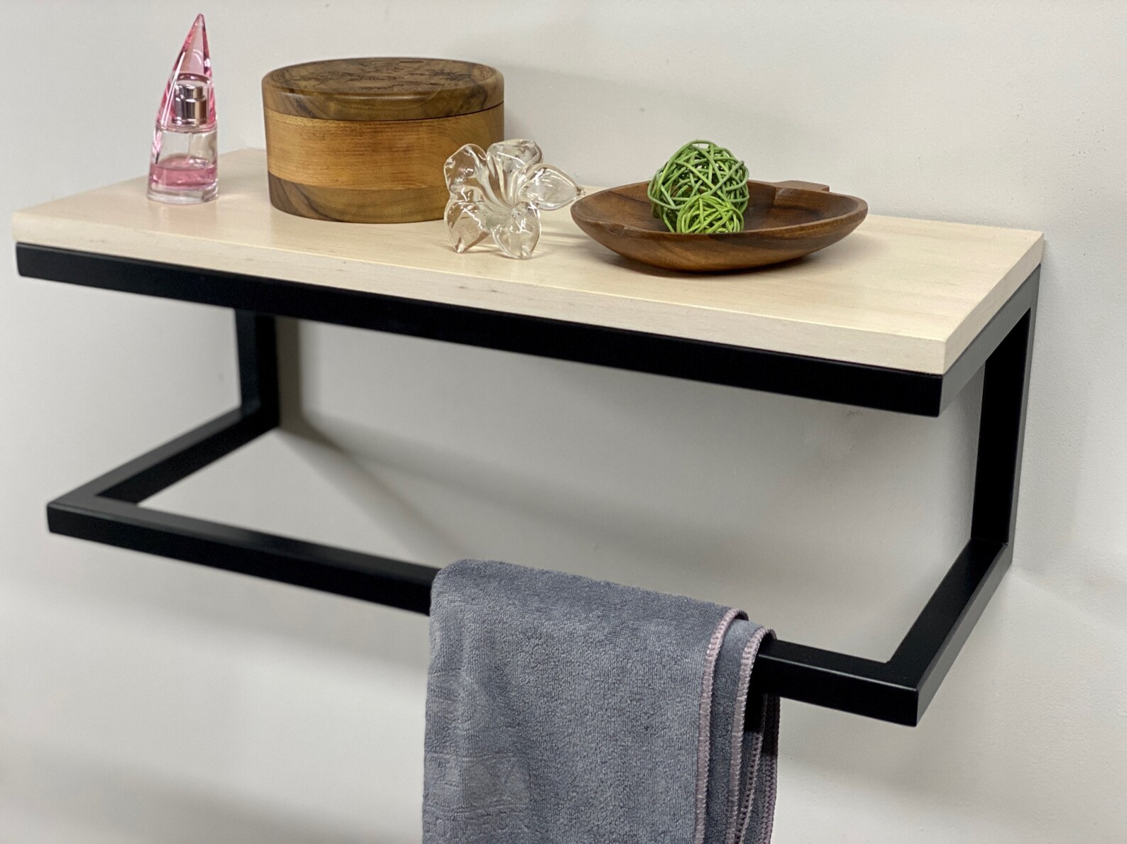 Bathroom Shelf With Towel Rack Farmhouse Bathroom Shelf - Etsy