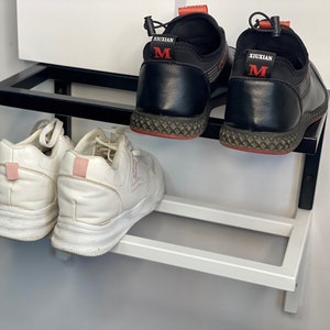 2 Tier Shoe Rack Industrial Metal Shoe Shelf for Hallway Decor - Etsy