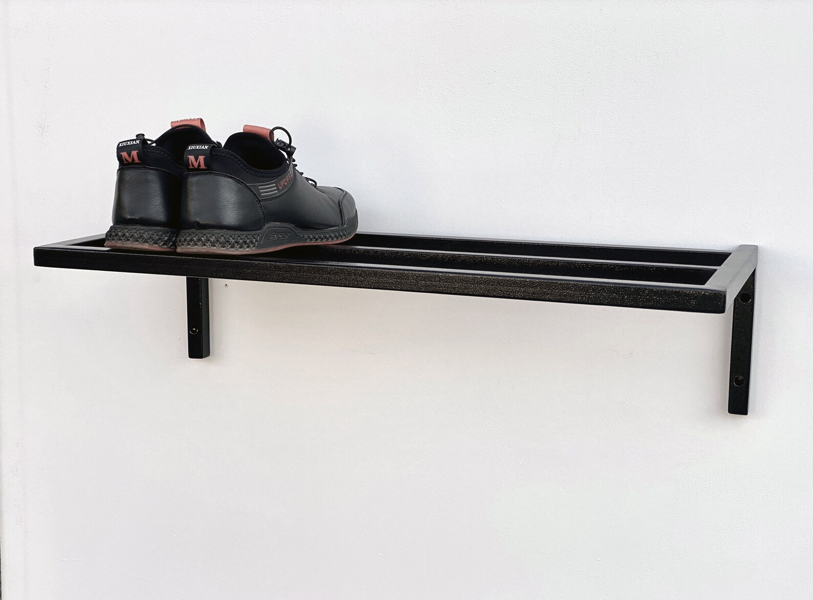 2 Tier Shoe Rack Industrial Metal Shoe Shelf for Hallway Decor - Etsy