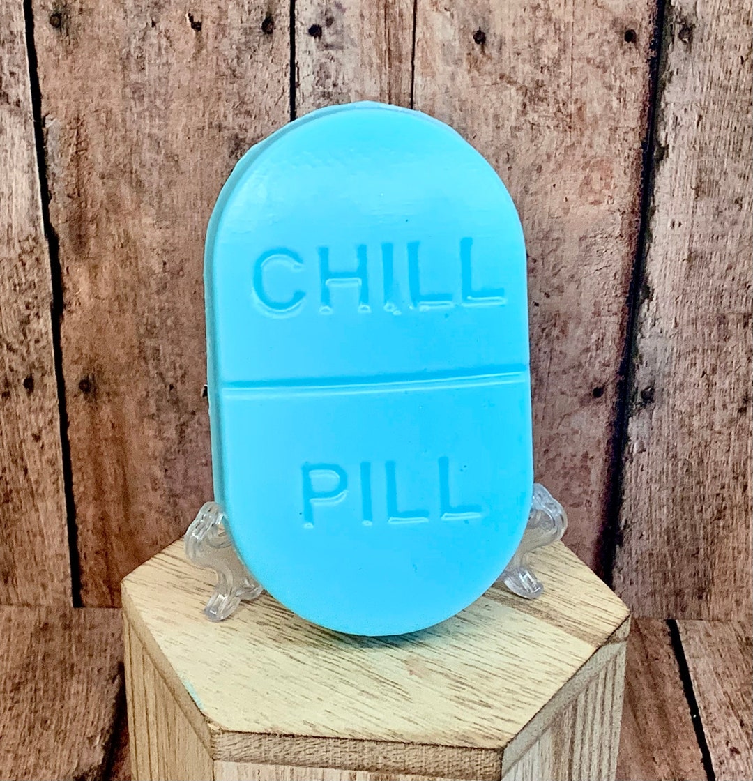Chill Pill Shea Butter Soap Bar, Funny Soap, Stocking Stuffers, Unique ...