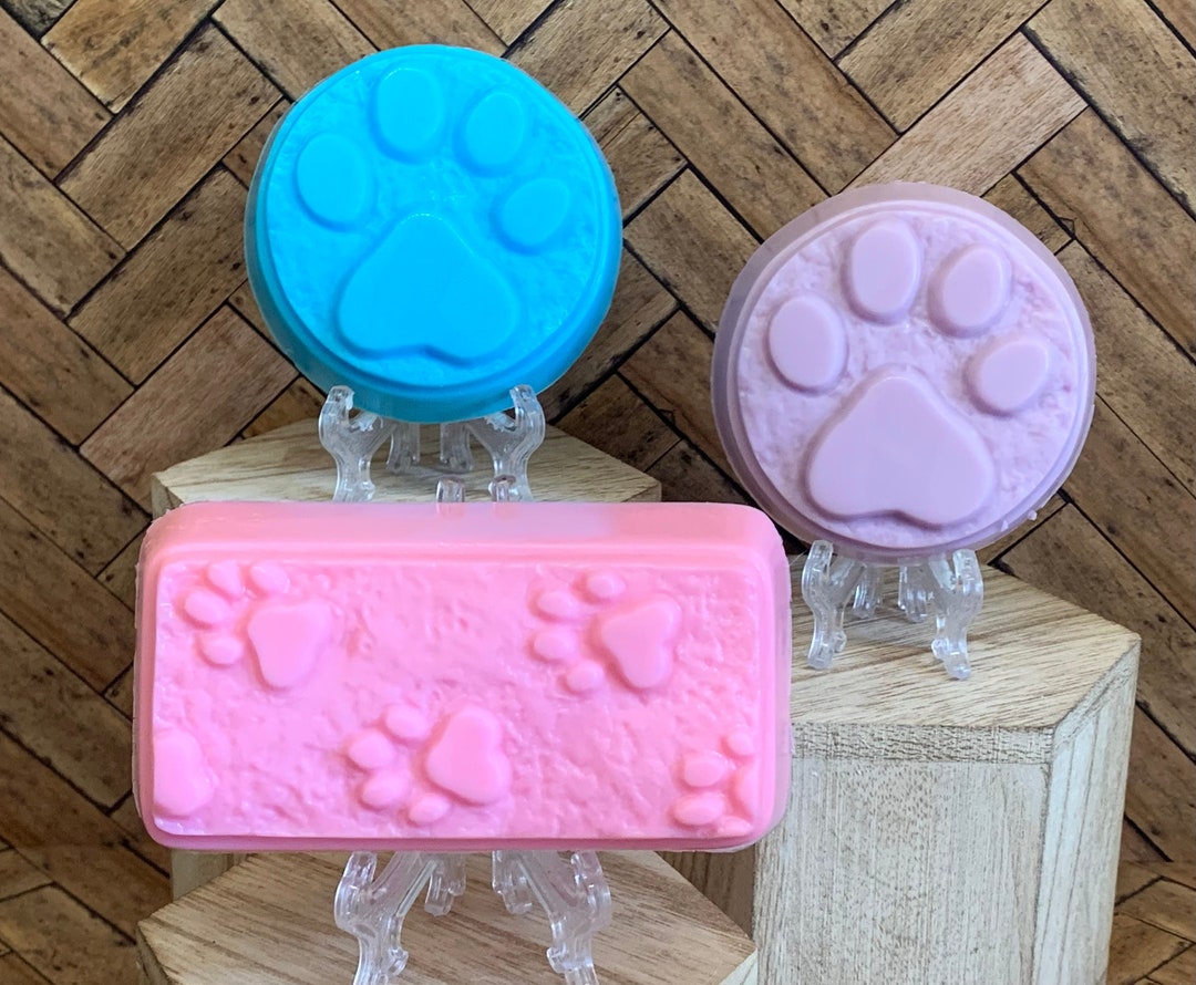 Shea Butter Dog Paw Print Soap Bars, Dog Lovers, Animal Lovers, Bath ...