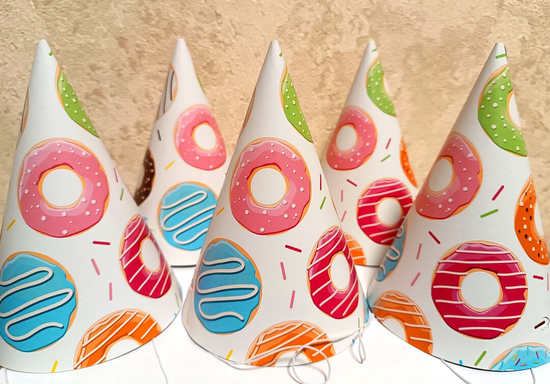 Donuts Party Hat Donuts Birthday Decorations Donut Party Kids - Etsy
