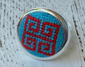 Turquoise Greek Key - Etsy