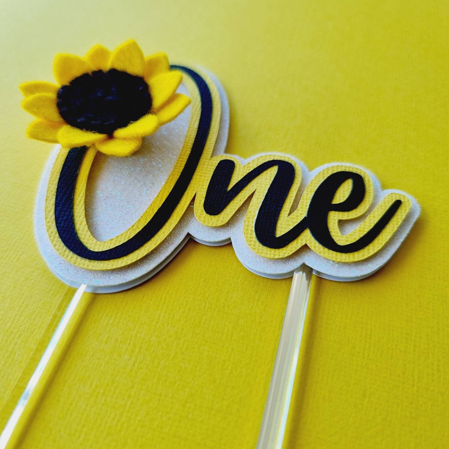 Sunflower Birthday Cake Topper. Custom Cake Topper. | Etsy Australia