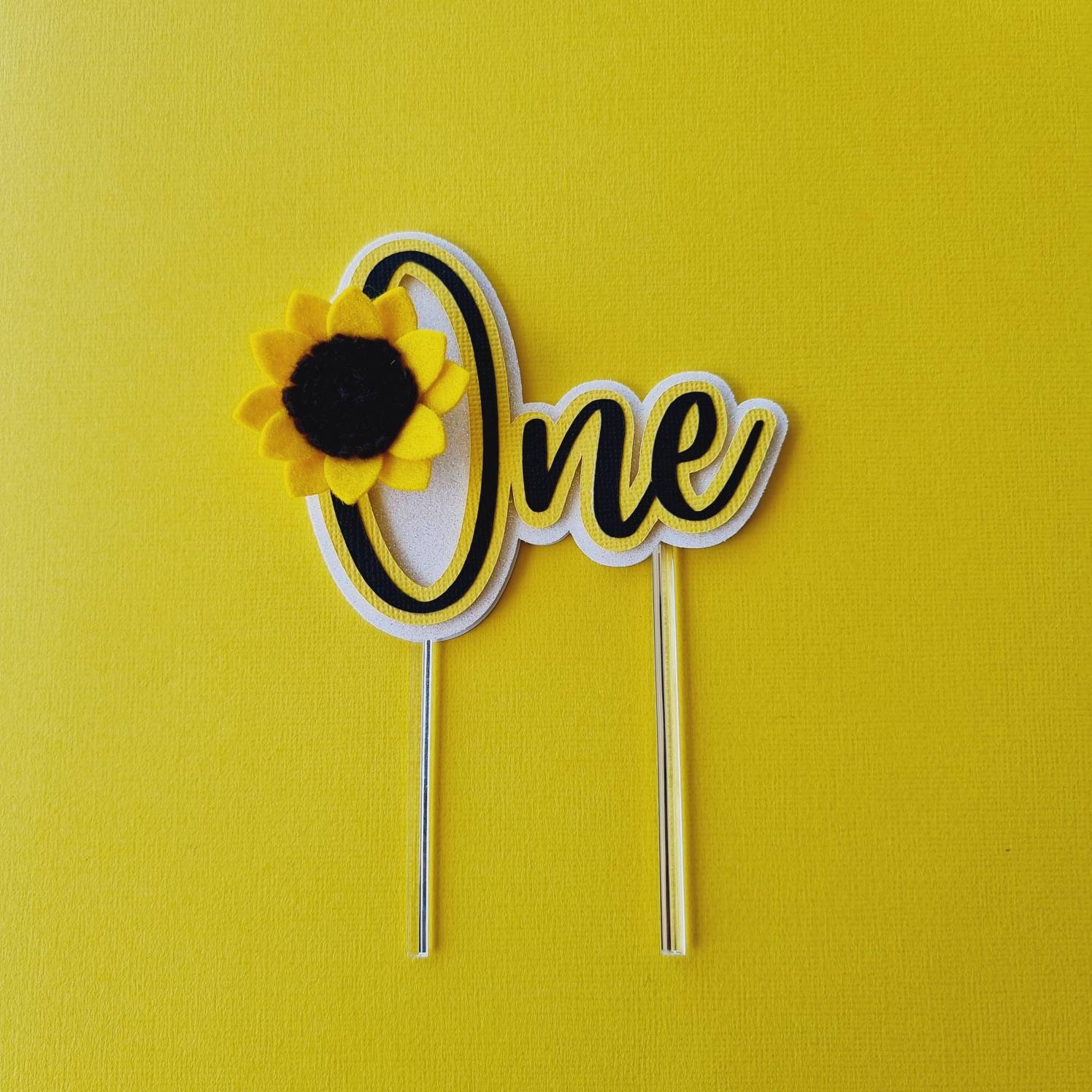 Sunflower Birthday Cake Topper. Custom Cake Topper. | Etsy Australia