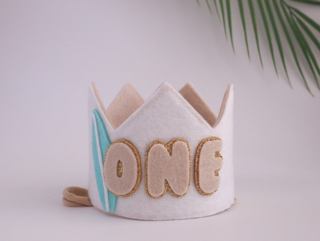 The Big One Surf Birthday Crown. First Wave Party Hat. Twobular Retro ...