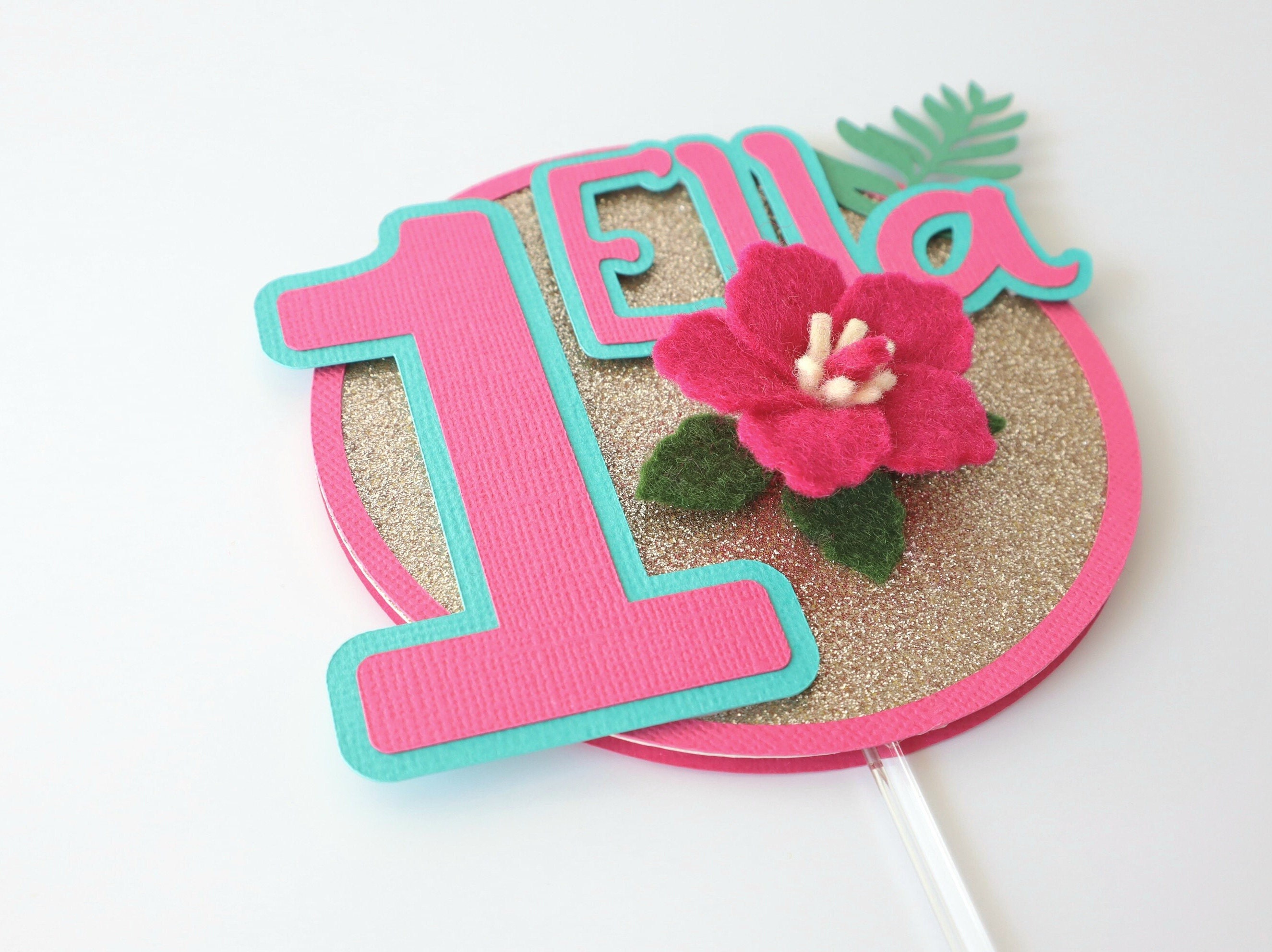 Hibiscus Flower Cake Topper for A Tropical Birthday Party. Hawaiian ...
