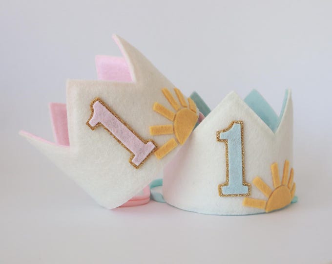 Sun Birthday Crown, Sunshine Birthday, Summer Birthday Party, Pink ...