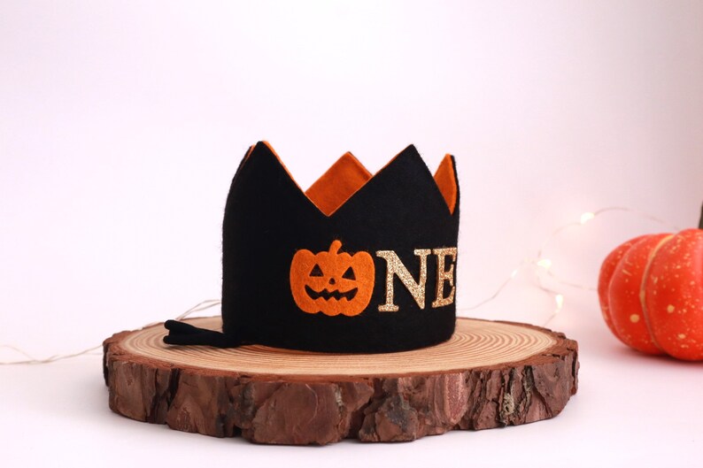 Halloween Pumpkin Birthday Crown for a Spooky One Boo Day Party. Hey ...