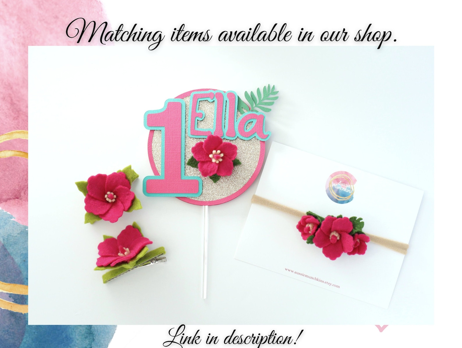 Hibiscus Flower Cake Topper for A Tropical Birthday Party. Hawaiian ...