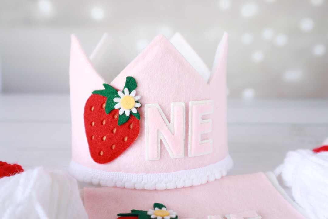Berry First Birthday Crown, Berry Sweet One Strawberry Birthday High ...