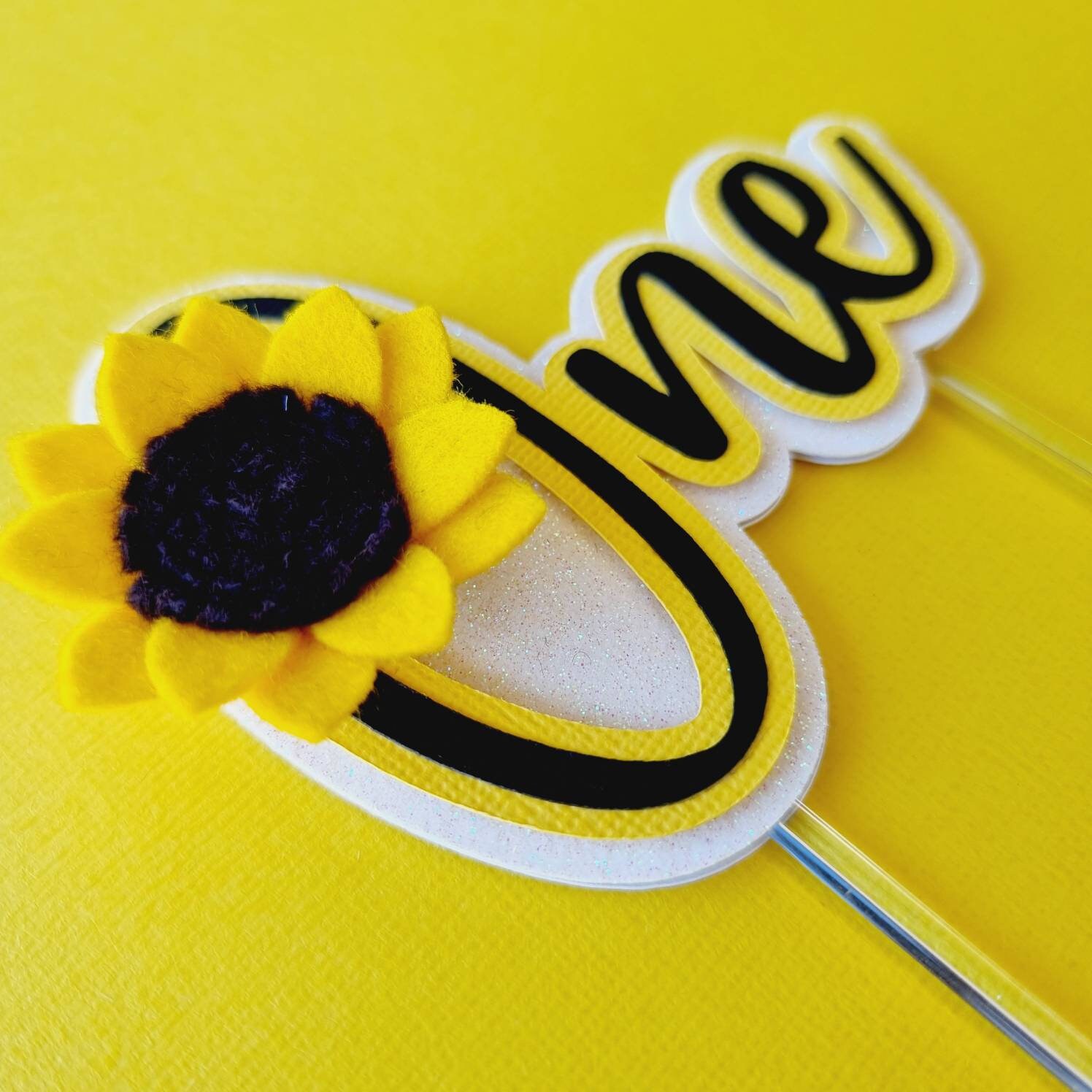 Sunflower Birthday Cake Topper. Custom Cake Topper. | Etsy Australia