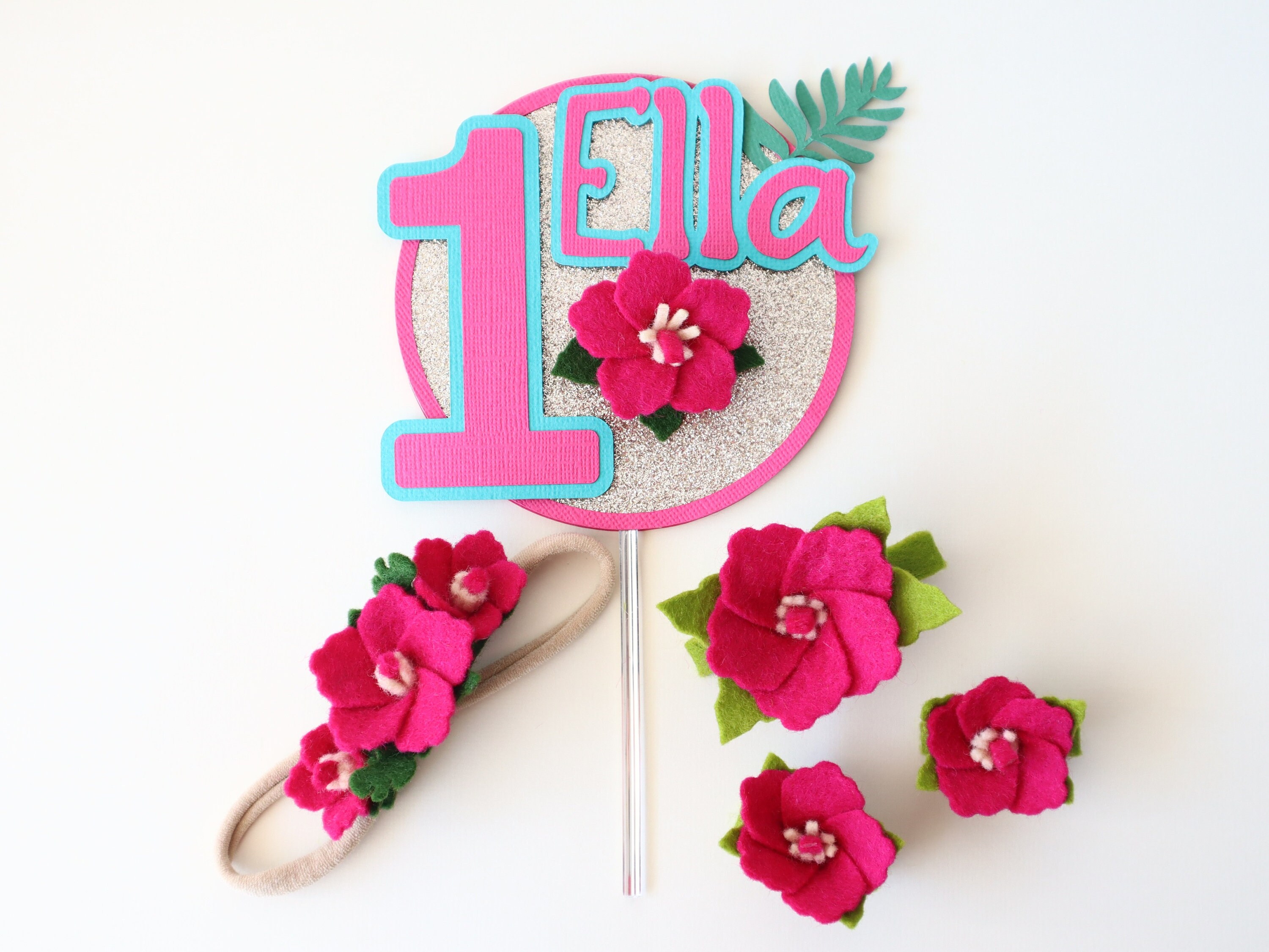 Hibiscus Flower Cake Topper for A Tropical Birthday Party. Hawaiian ...