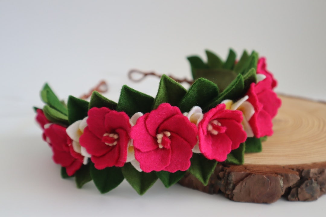 Tropical Birthday Crown for an Aloha Beach Birthday Theme. Hot Pink ...