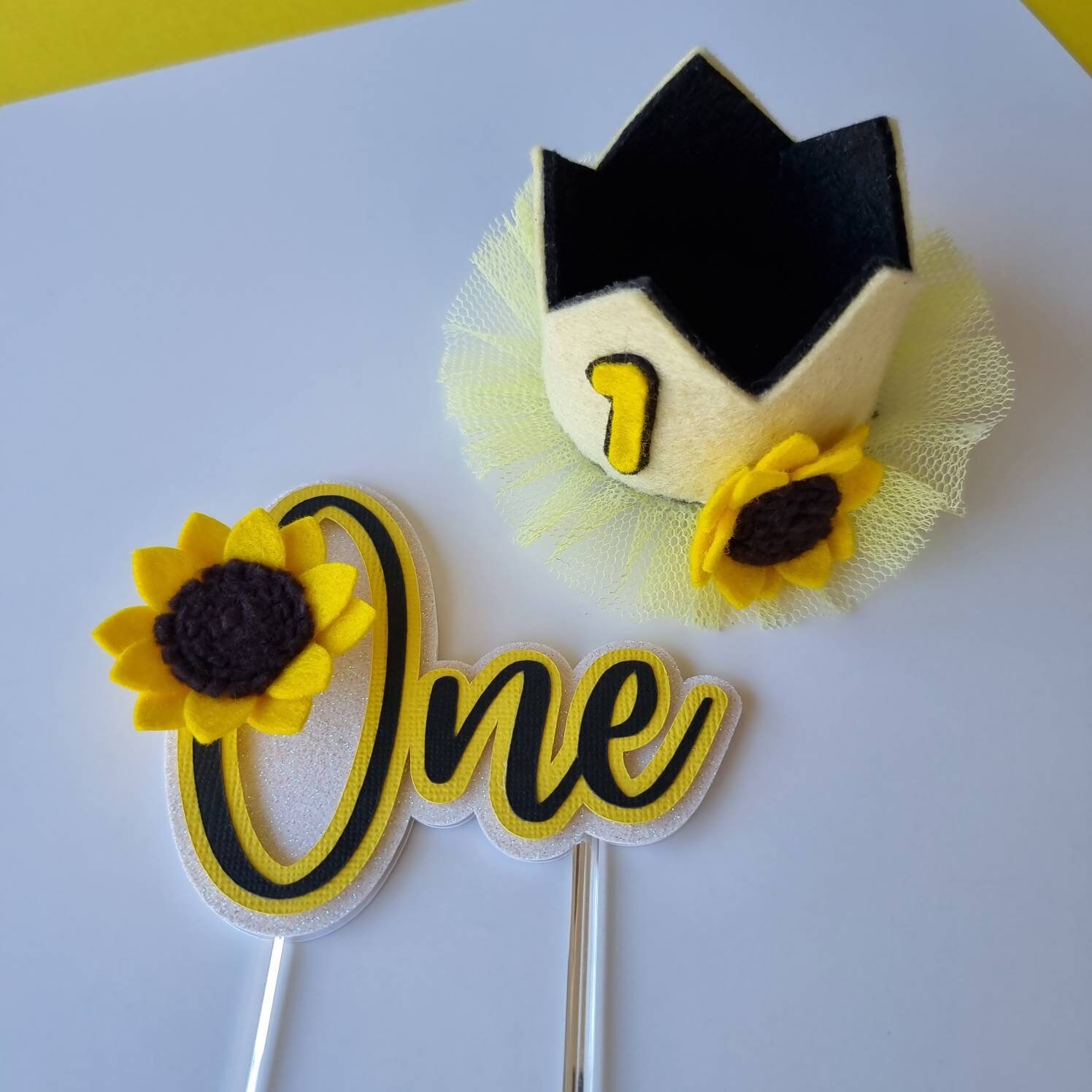 Sunflower Birthday Cake Topper. Custom Cake Topper. - Etsy