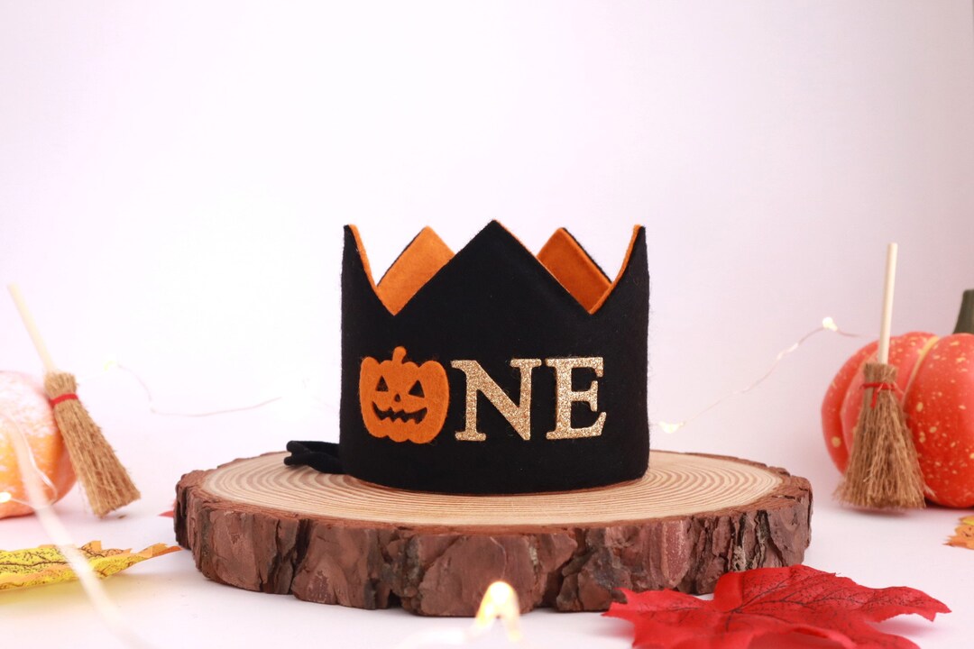 Halloween Pumpkin Birthday Crown for a Spooky One Boo Day Party. Hey ...