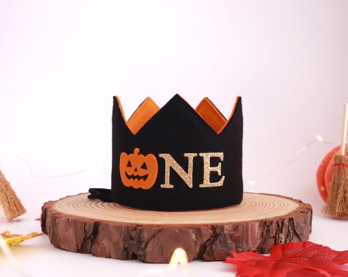 Halloween Pumpkin Birthday Crown for a Spooky One Boo Day Party. Hey ...