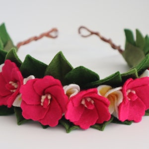 Tropical Birthday Crown for an Aloha Beach Birthday Theme. Hot Pink ...
