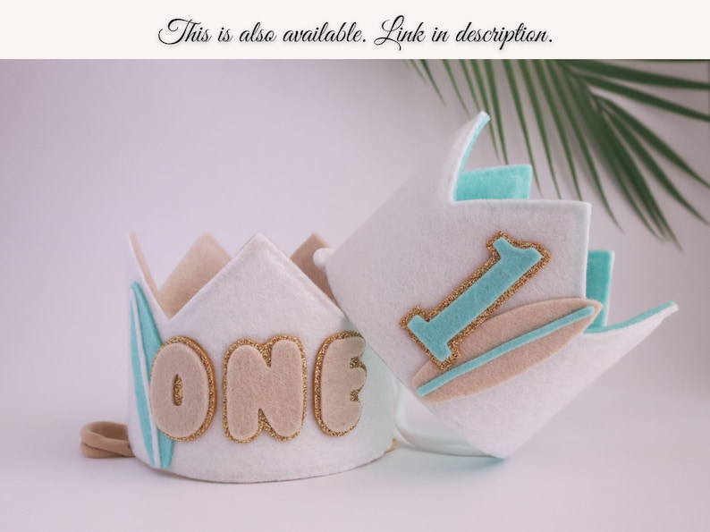 The Big One Surf Birthday Crown. First Wave Party Hat. Twobular Retro ...