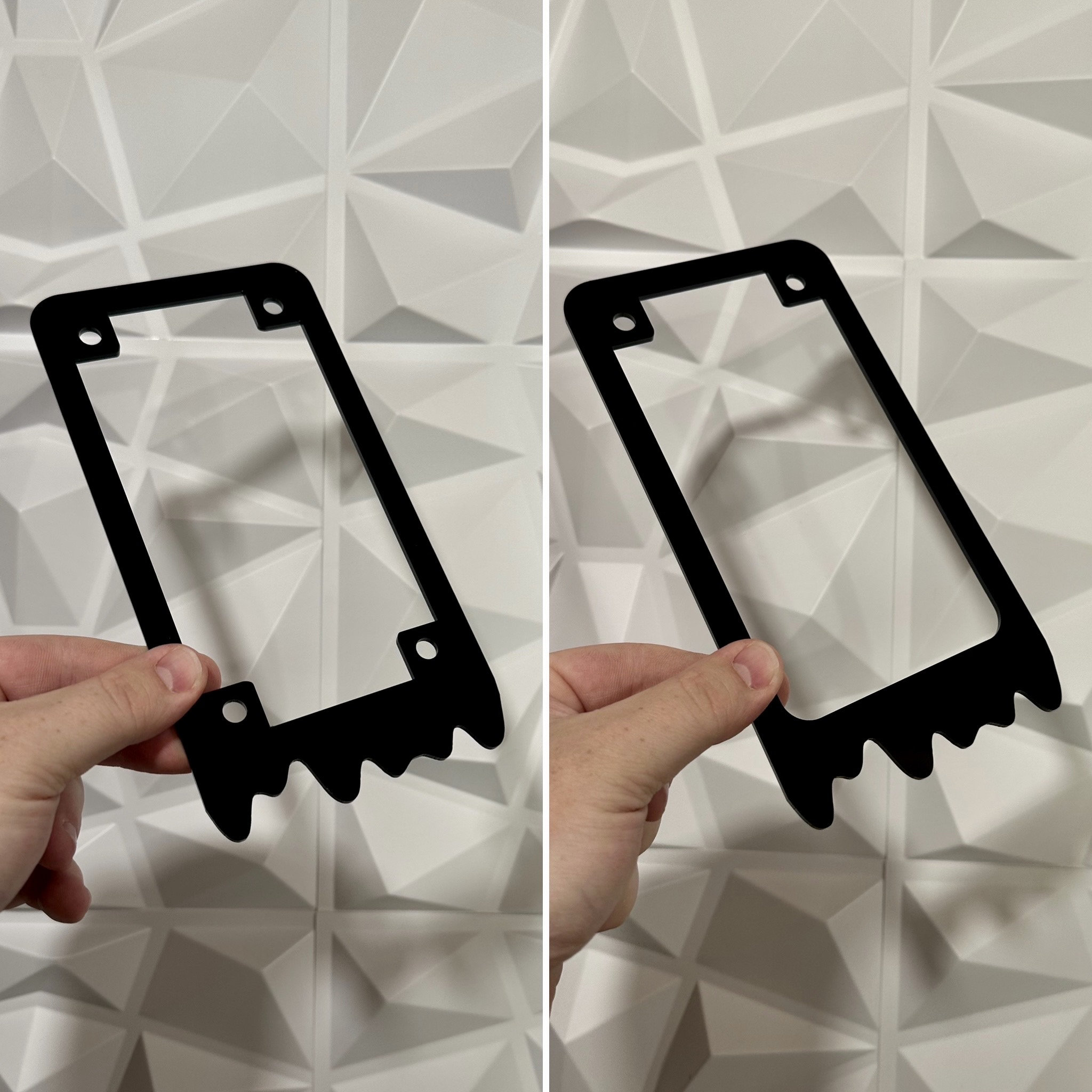 Motorcycle Slime Ooze License Plate Vertical Frame Cover JDM Plate ...