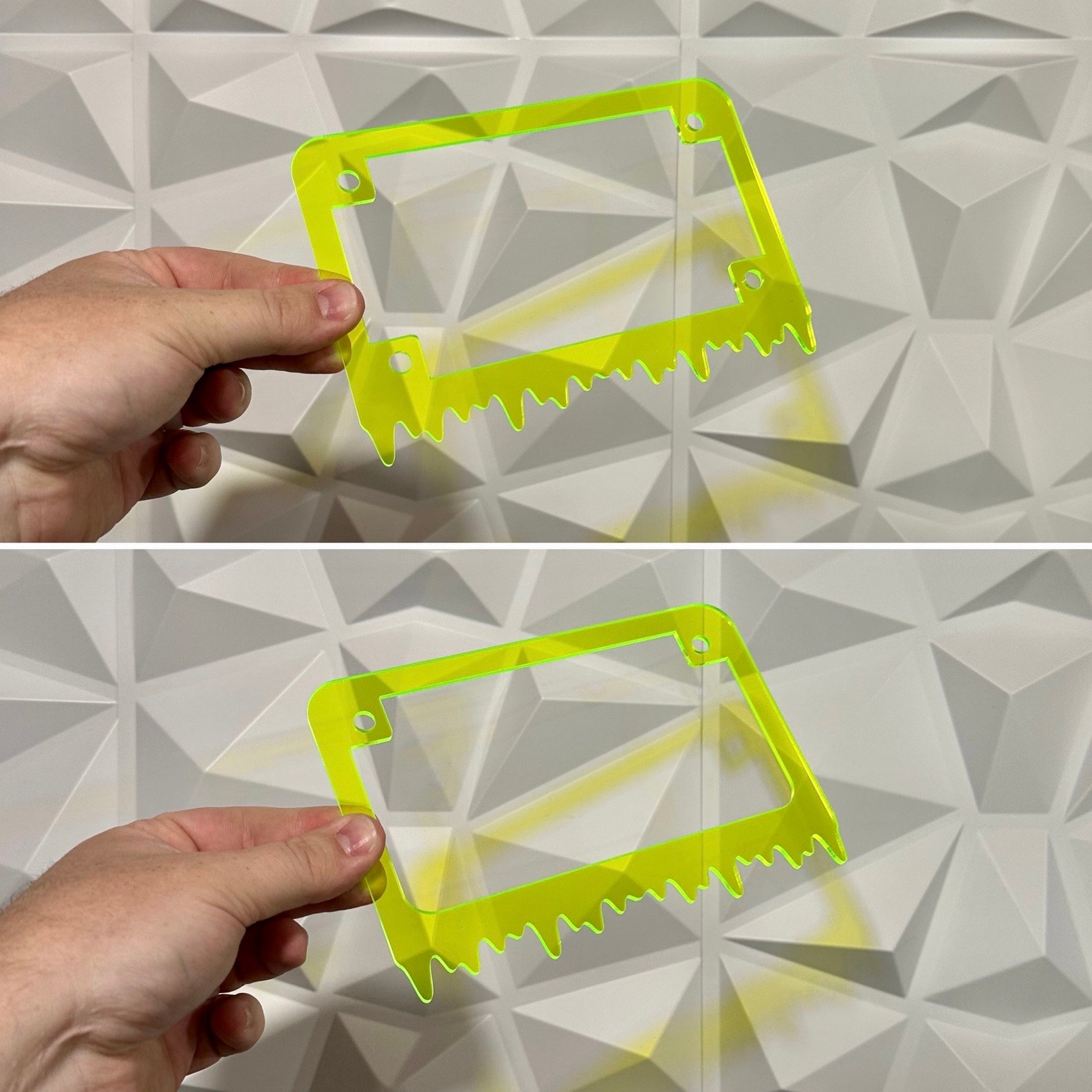 Motorcycle Slime Ooze License Plate Horizontal Frame Cover JDM Plate ...