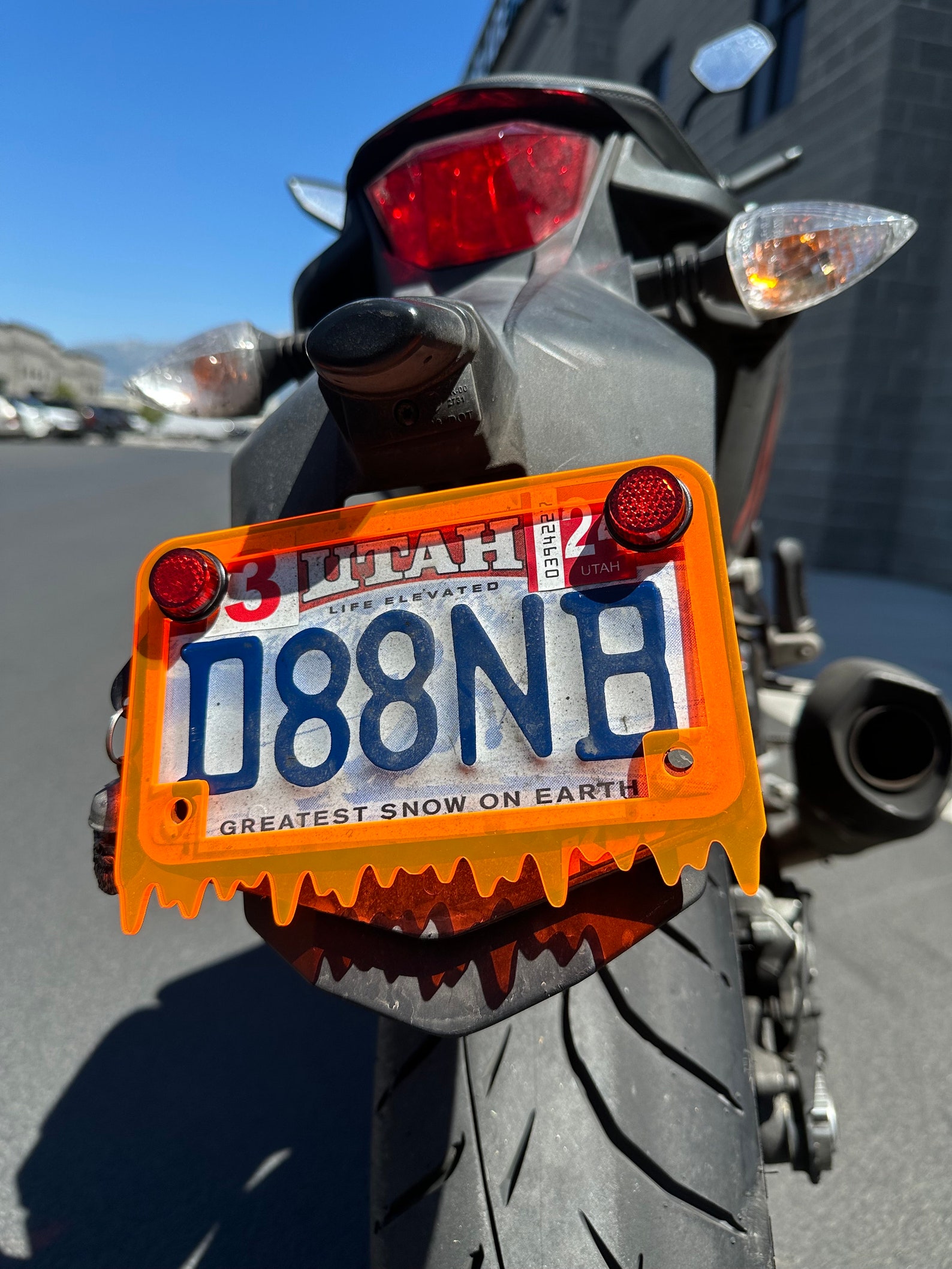 Motorcycle Slime Ooze License Plate Horizontal Frame Cover - JDM Plate ...