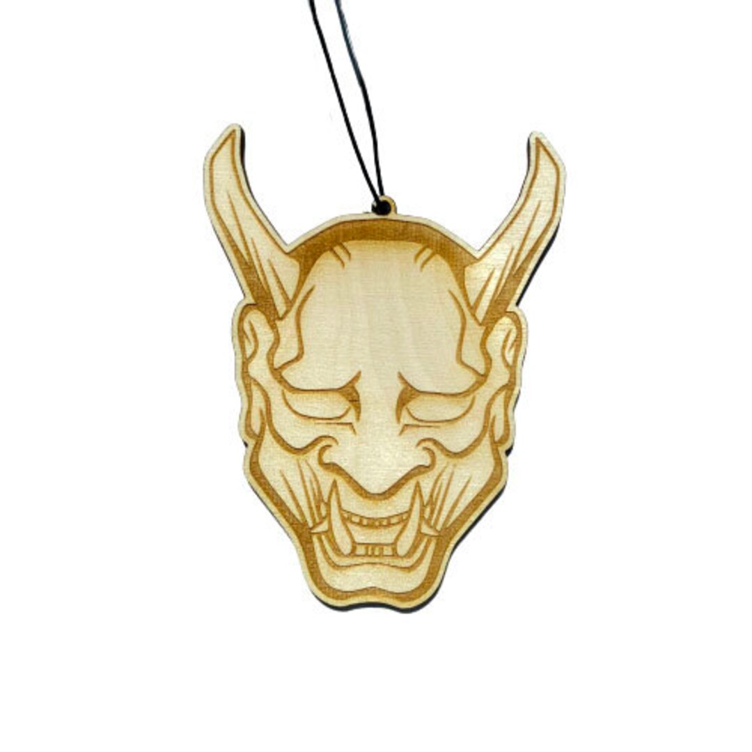 Oni Mask Air Freshener - Redline Fresh - Car Charm / Dangle/ Reusable ...