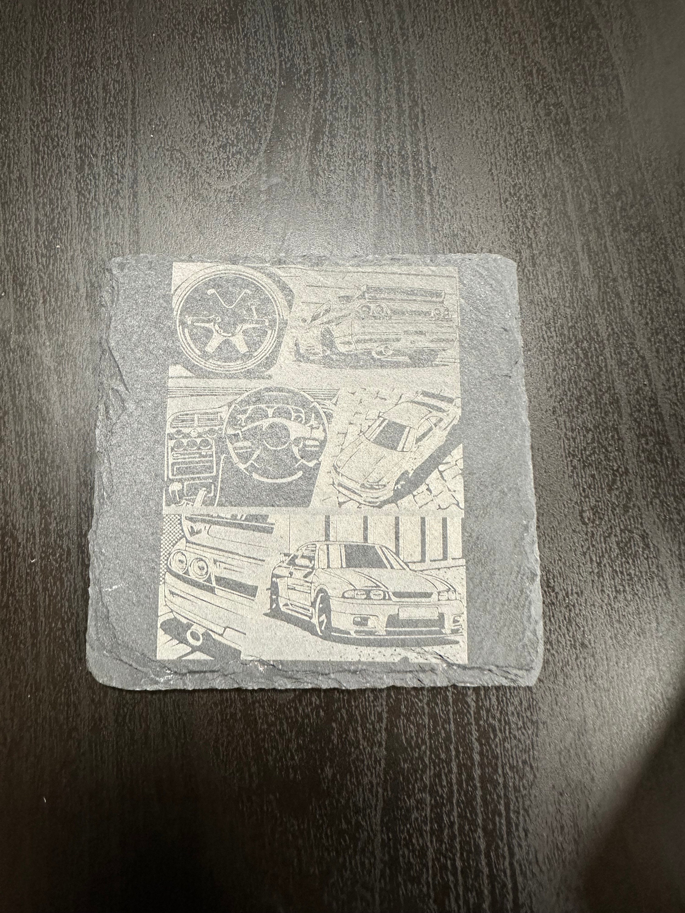 JDM Slate Coaster Set JDM Drink Coasters Car Lover Gift - Etsy