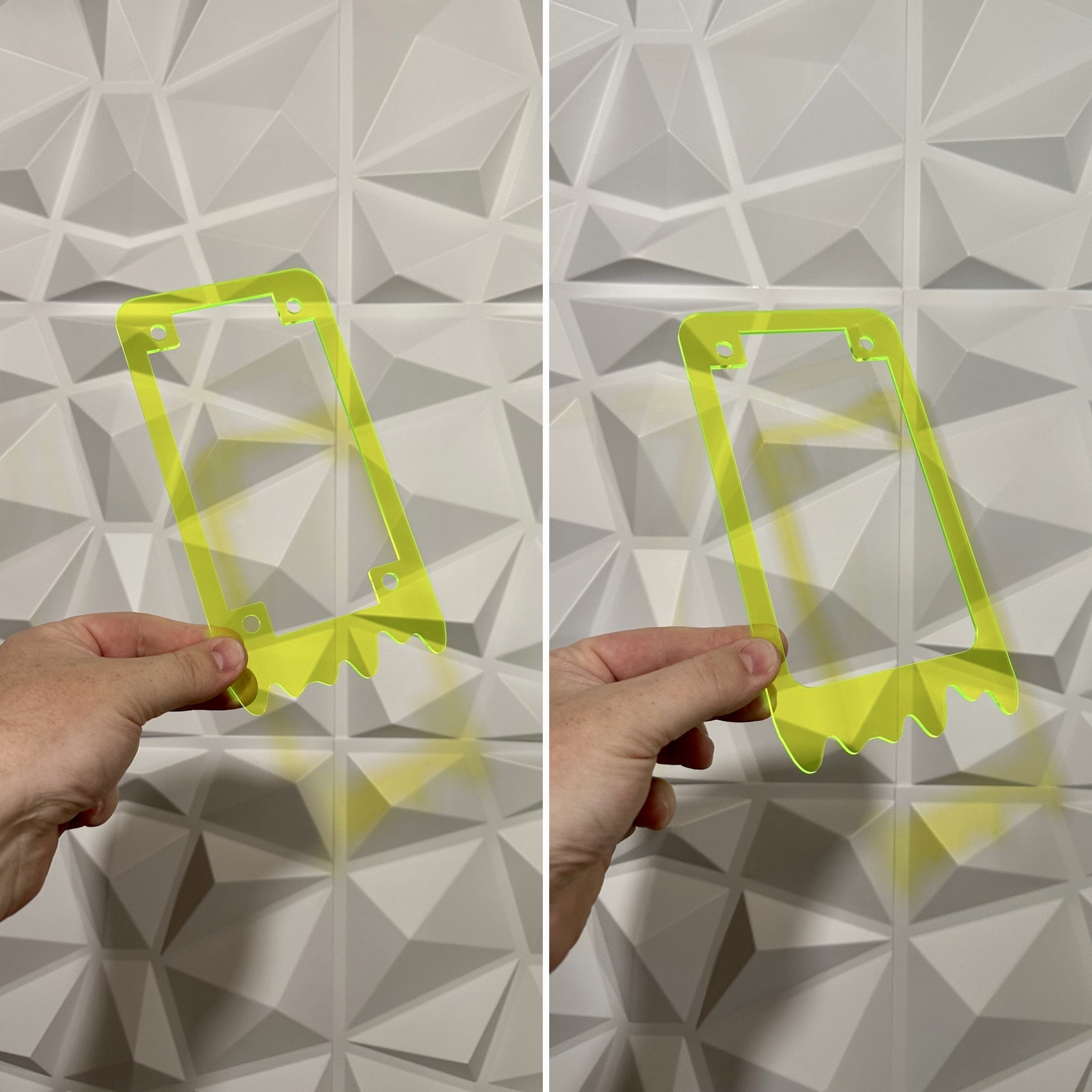 Motorcycle Slime Ooze License Plate Vertical Frame Cover JDM Plate ...