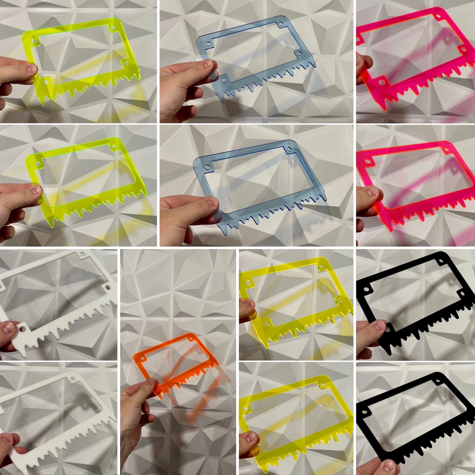 Motorcycle Slime Ooze License Plate Horizontal Frame Cover - JDM Plate ...