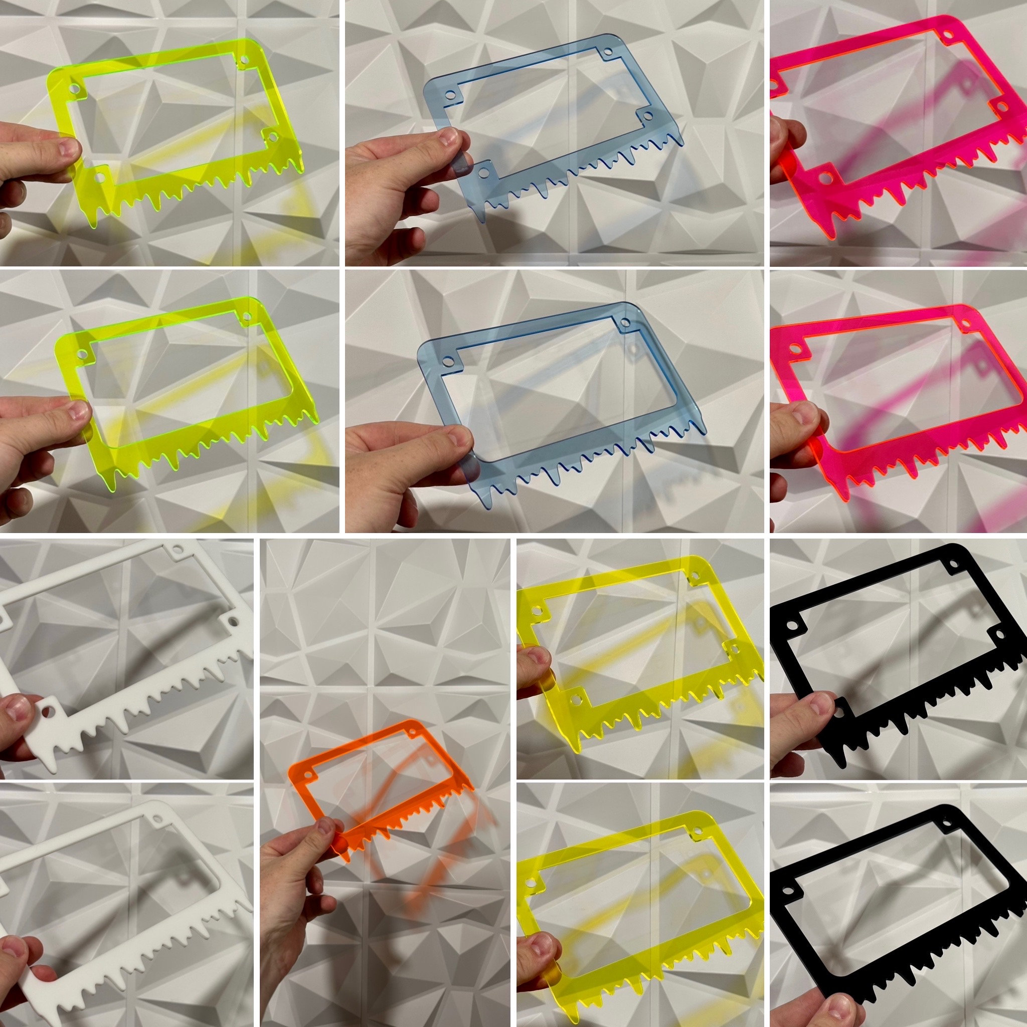 Motorcycle Slime Ooze License Plate Horizontal Frame Cover - JDM Plate ...