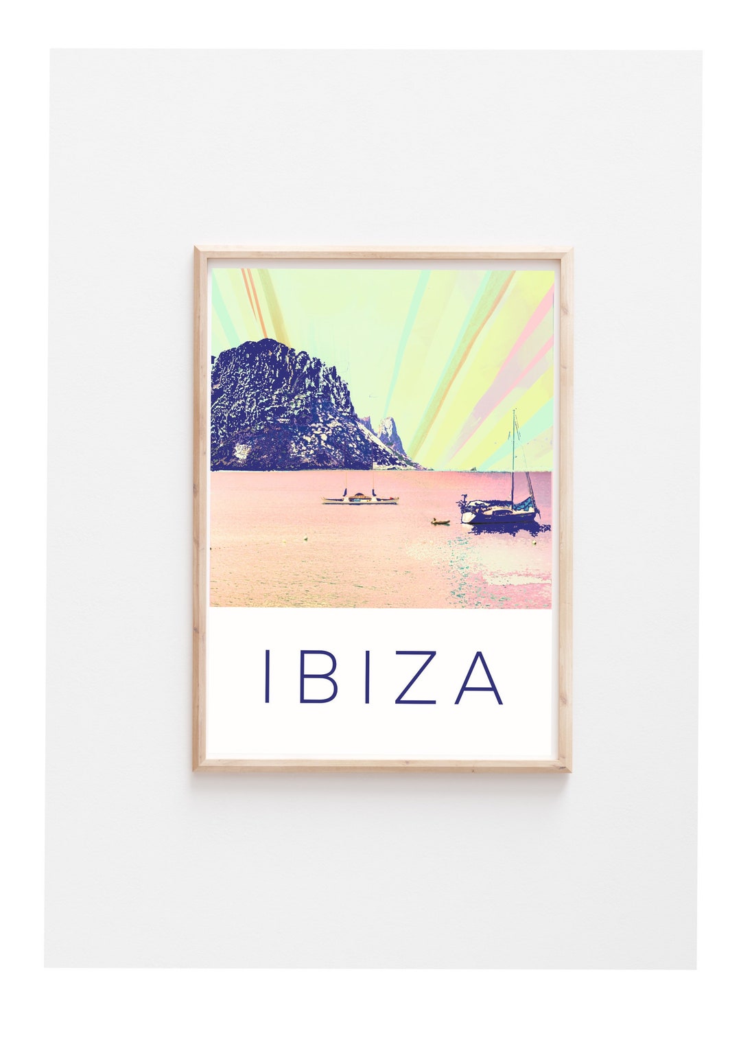 Ibiza travel poster/print. Wall decor/ Wall Art. Available in A4 / A3 / A2 /A1 - Etsy.de