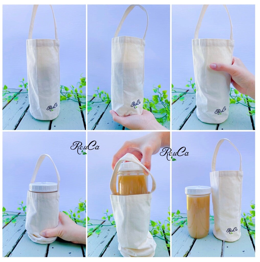 1 Set Bagbamboo Lid Bubble Tea Reusable 24 Oz Cup Jar Mason - Etsy