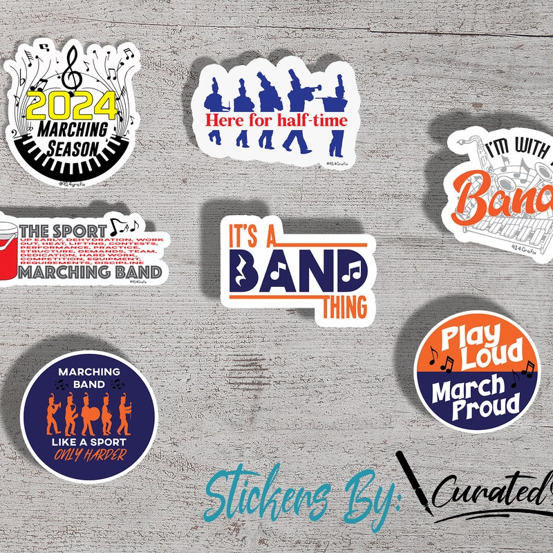 Band Stickers - Etsy